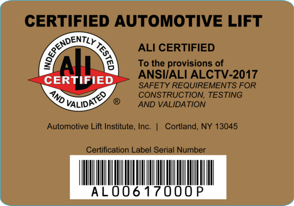 ALI Certified – Gold Labels