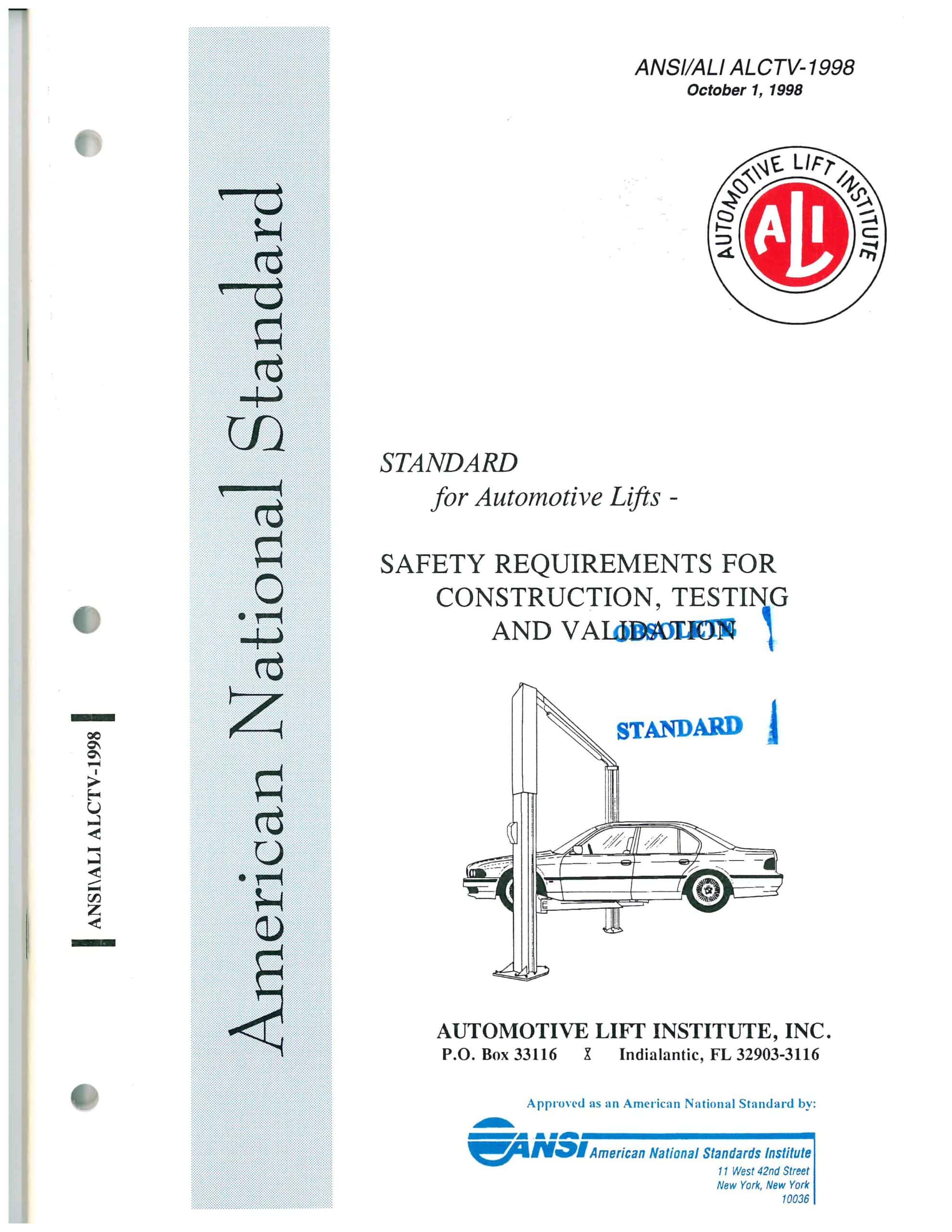The Auto Lift Institute History | ALI History