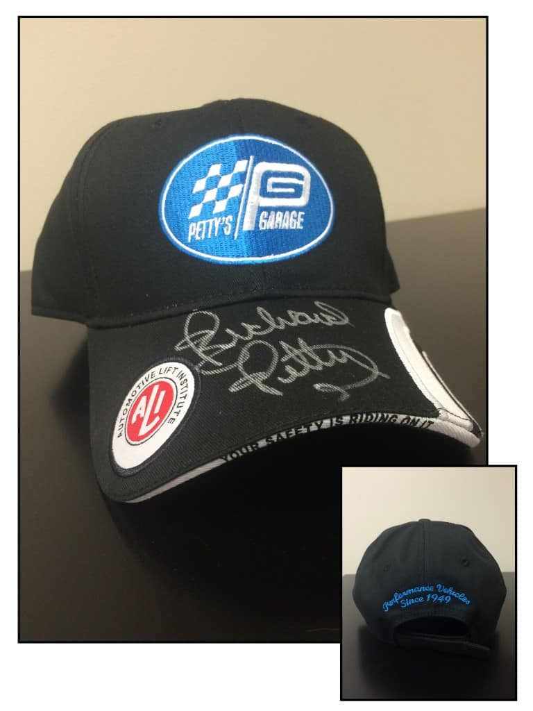 Richard Petty autographed ALI and Petty’s Garage Cap - Autolift.org