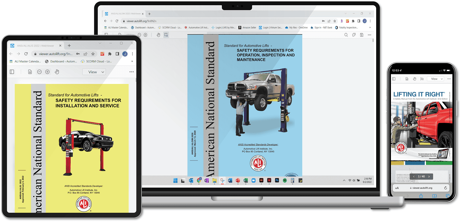 ALI Introduces Electronic Lift Safety Standards And Training Materials ALI Introduces Electronic Lift Safety Standards And Training Materials