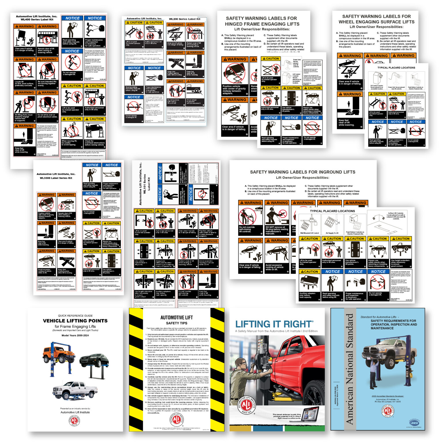 Replacement Warning Label Kit for 2 Post
